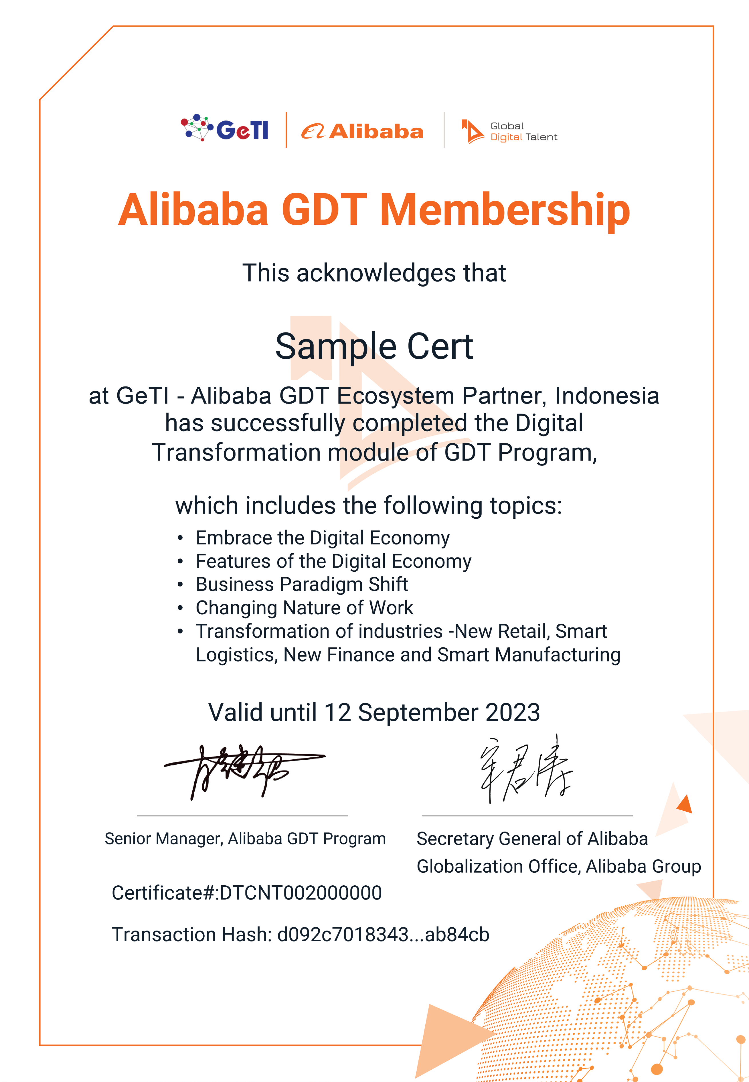GDT Program – Global Digital Talent